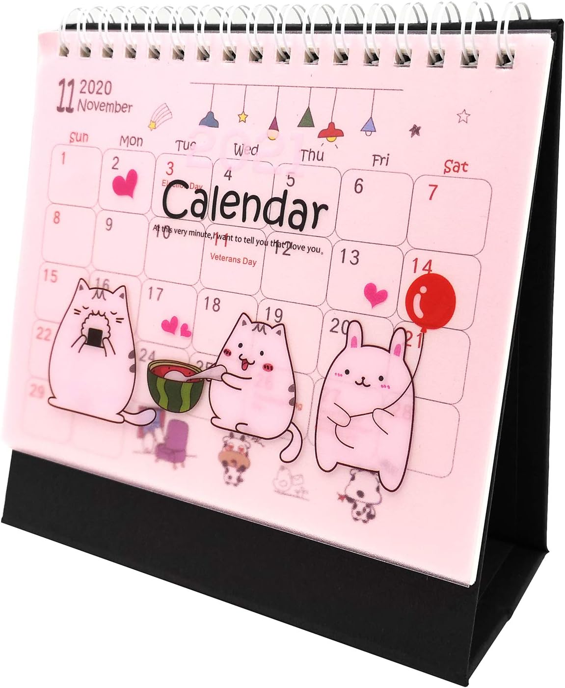 Amazon.com: Desk Calendar 2021, Standing Flip Small Calendar 7" x 6 ...