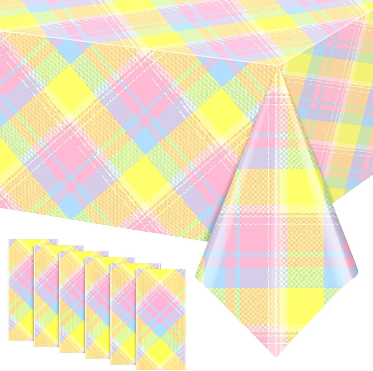 Amazon.com: Mindsoft 6 Pcs Spring Easter Buffalo Plaid Checkered ...