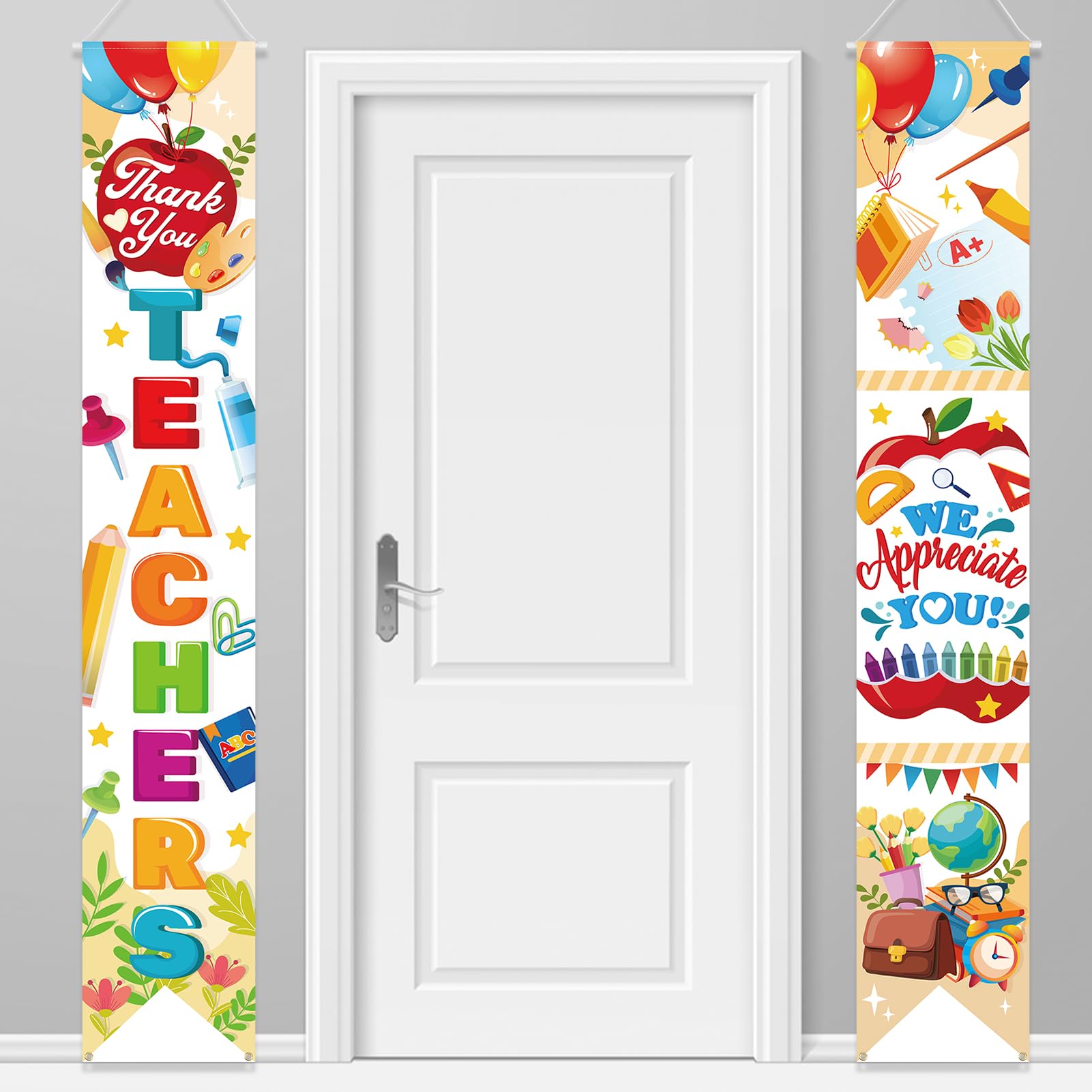 Amazon.com: HOWAF Thank You Teacher Porch Banner, Teacher Appreciation ...