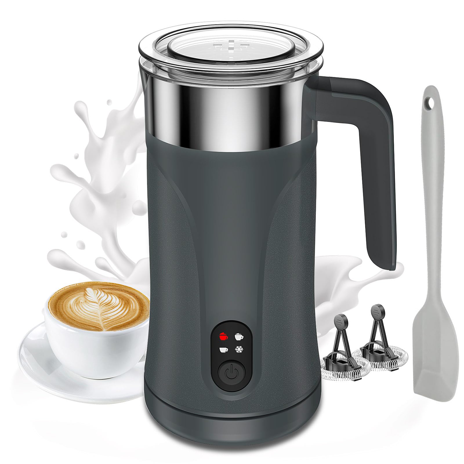 Amazon.com: Ovetedot Milk Frother, 4-in-1 Milk Frother and Steamer, 10 ...