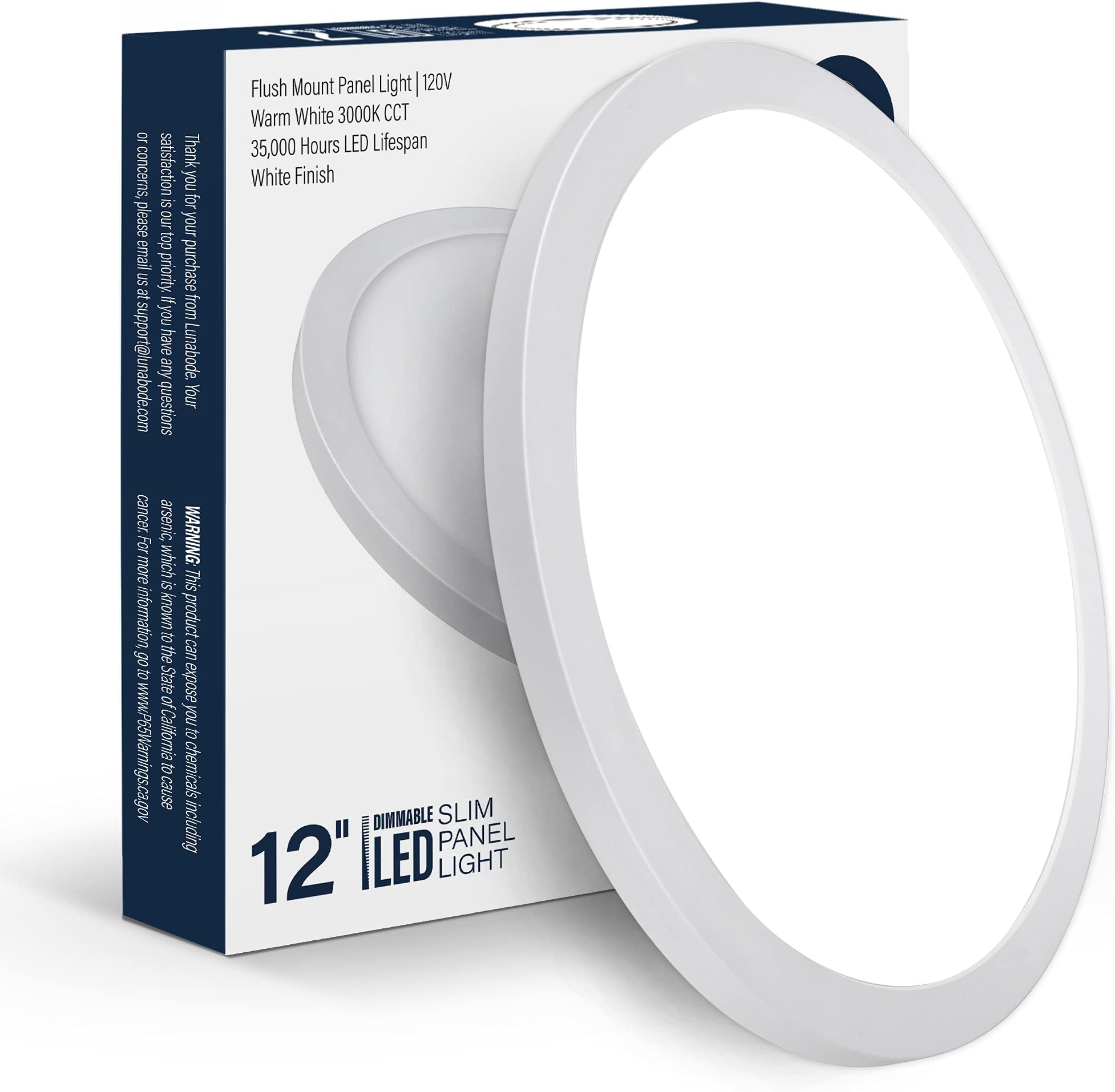 LUNABODE 6 Inch Ultra-Thin Dimmable LED Recessed Ceiling Light ...