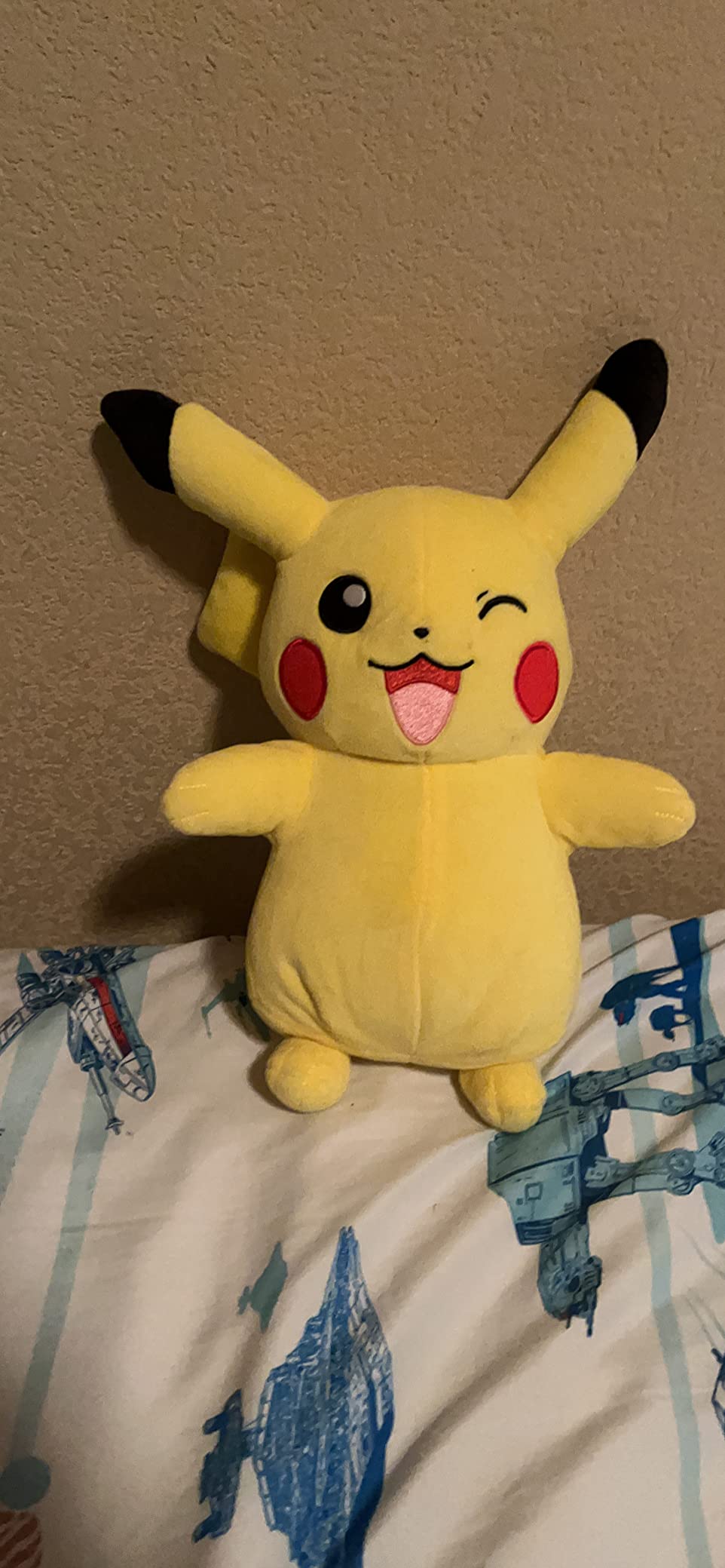 Amazon.com: Pokémon 12" Large Winking Pikachu Plush - Officially ...