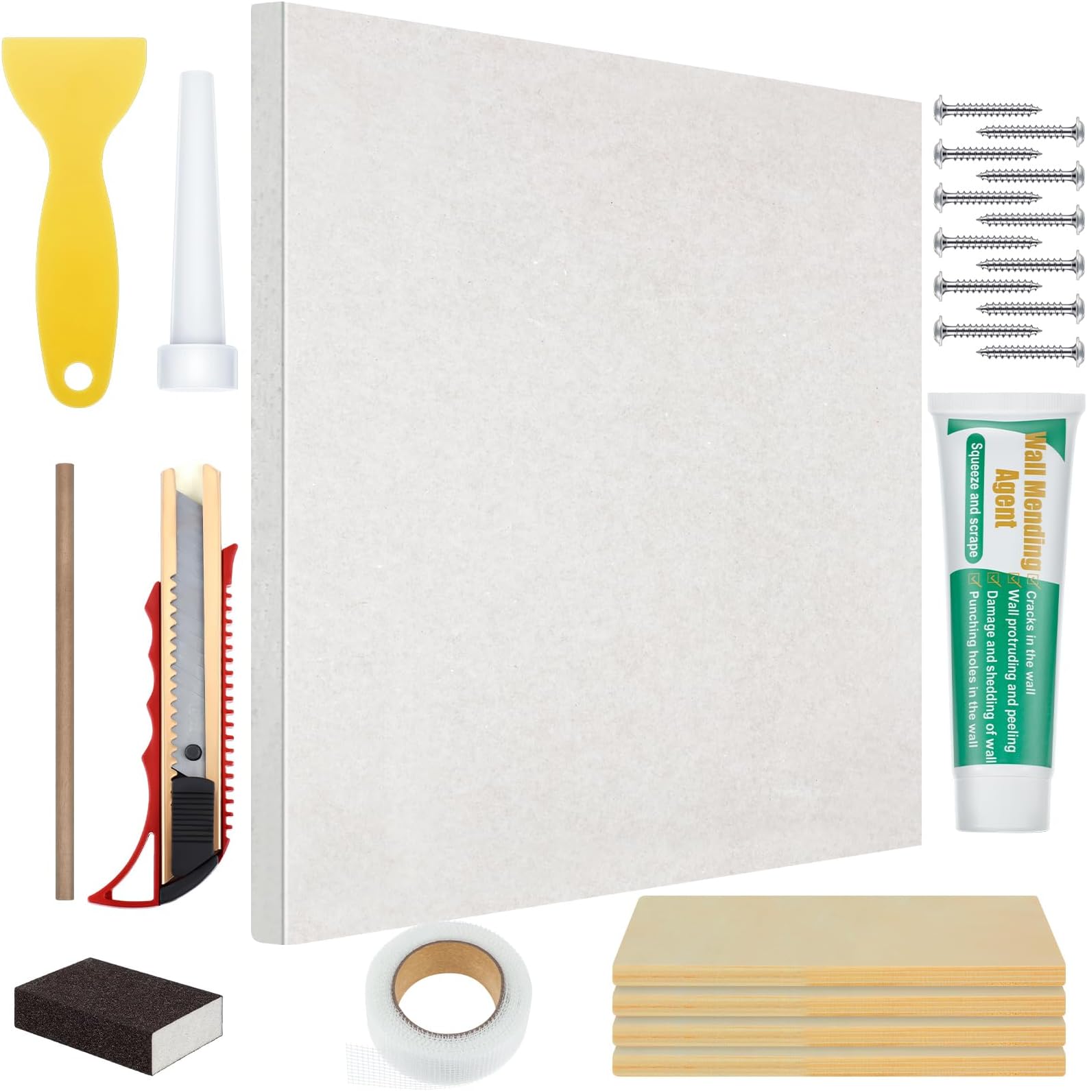 2 Pcs Drywall Repair Panel, Drywall Patch Kit Large Hole, Wall Repair ...