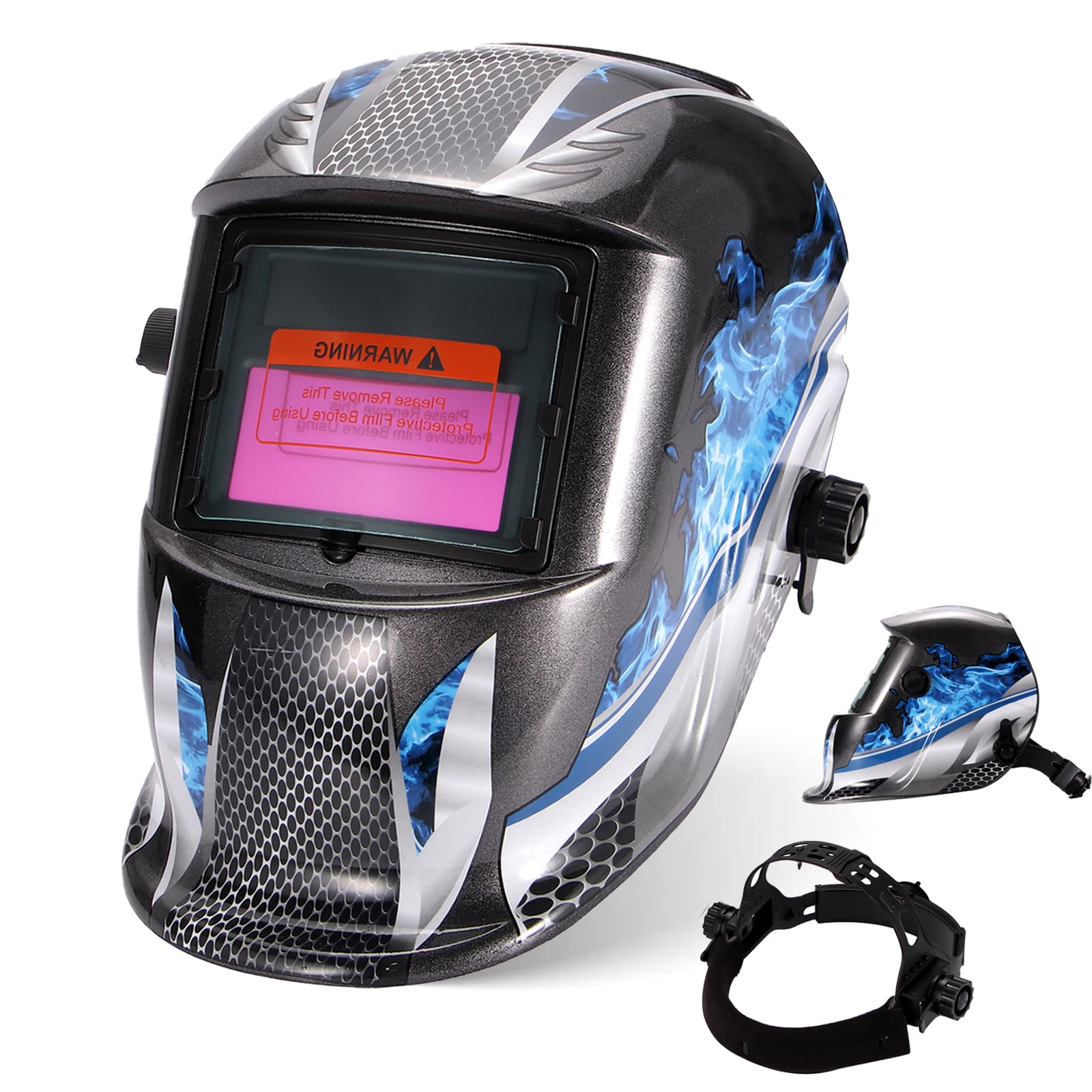 Electrical Welding Helmet Mask, SUNJULY Solar Powered Automatic Welding ...