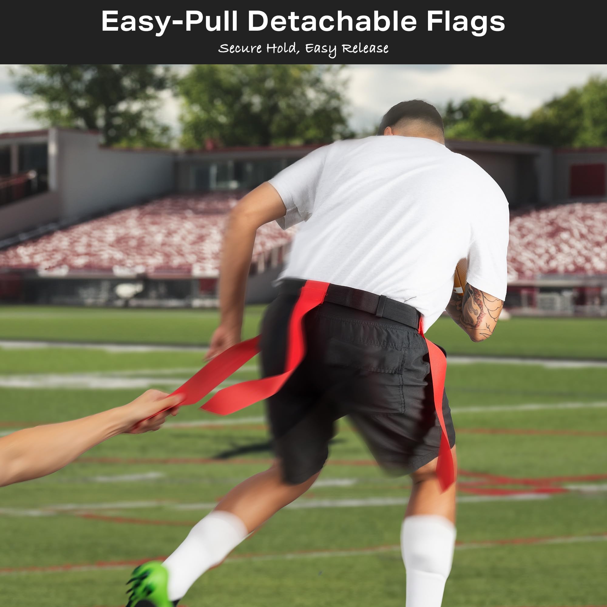 Snapklik.com : WYZworks 12 Player Adjustable Flag Football Youth/Adult Set