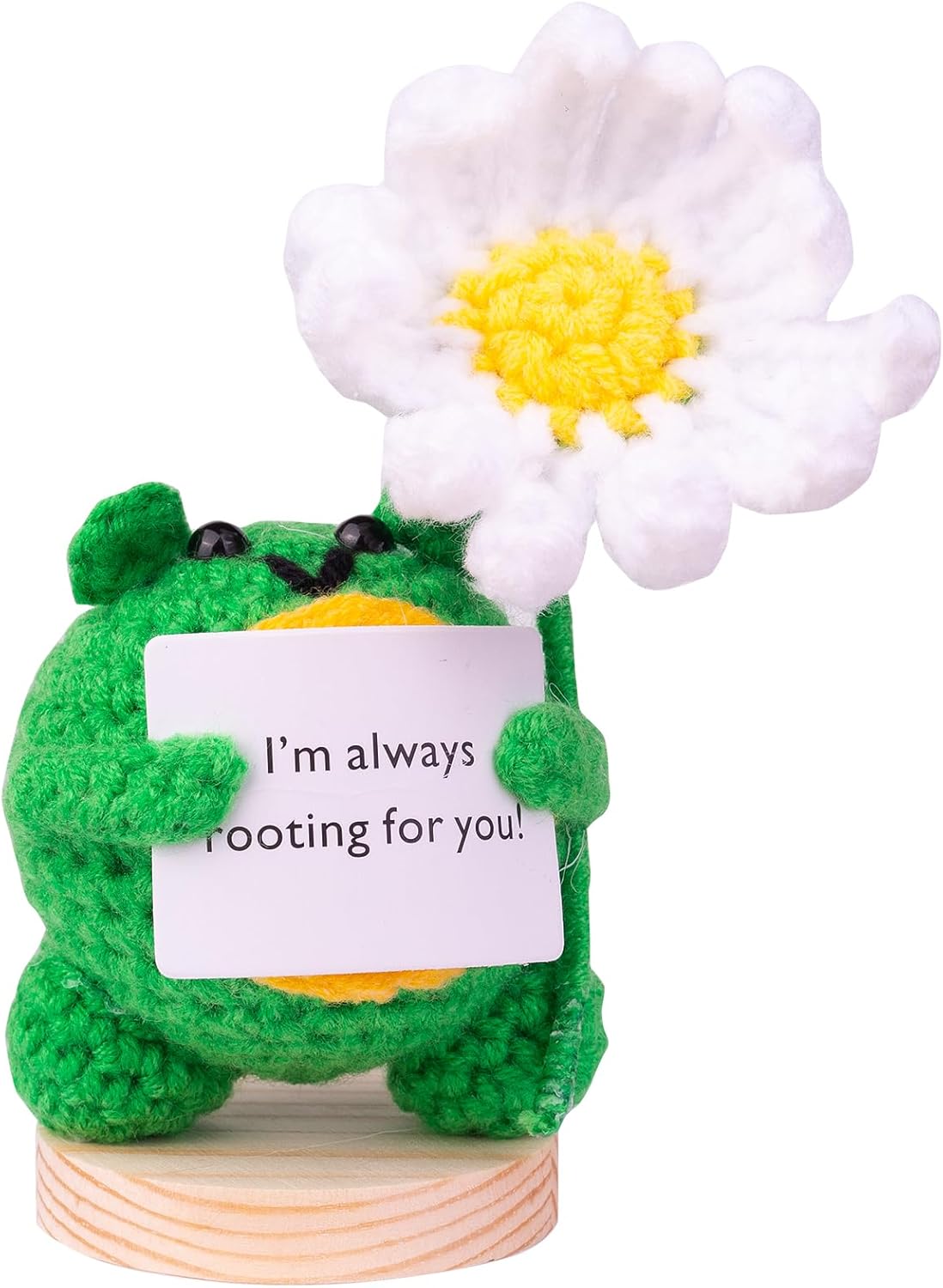 Amazon.com: MuMyer Funny Positive Frog, Creative Knitted Wool Frog Doll ...