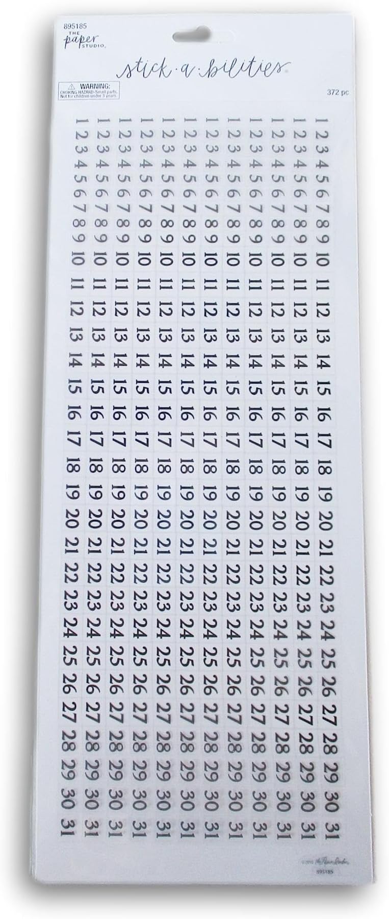 Amazon.com: Calendar Date Number Stickers - Black Label Stickers for ...