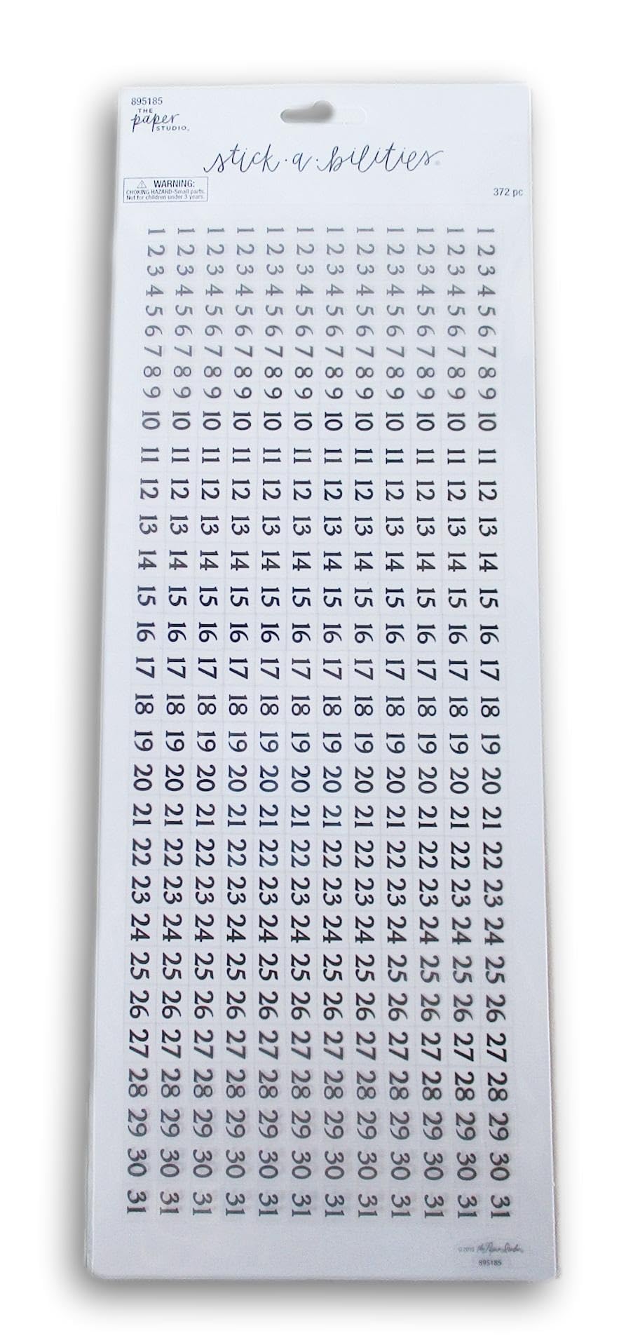 Amazon.com: Calendar Date Number Stickers - Black Label Stickers for ...