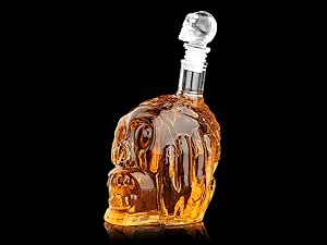 Amazon.com | HOPA 450ML Crystal Zombie Head Glass Vodka Bottle Skull ...