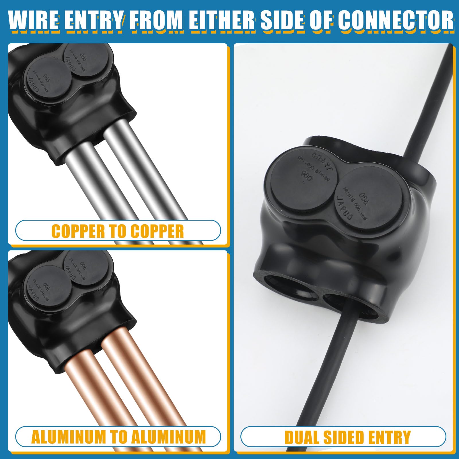 Snapklik.com : Copkim 5 Pcs Black Insulated Cable Connector Multi Wire ...