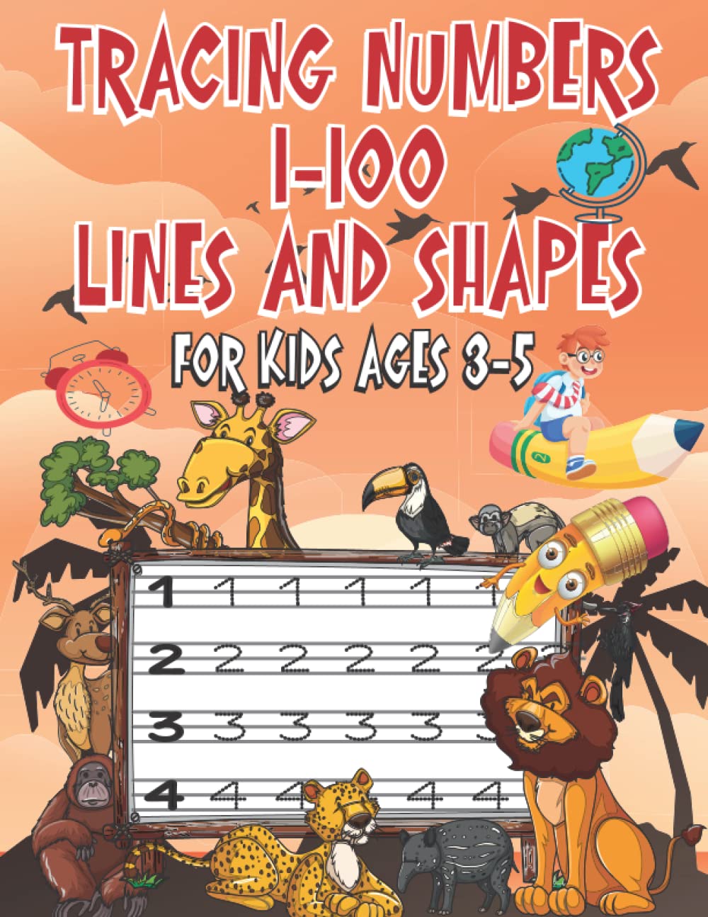 Buy Tracing Numbers 1-100 Lines and Shapes for Kids Ages 3-5: A Fun ...