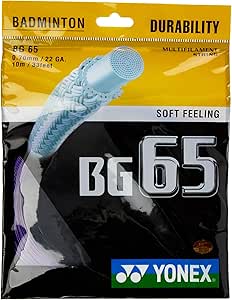Amazon.com : YONEX BG 65 Badminton String (Violet) (10m) : Sports ...
