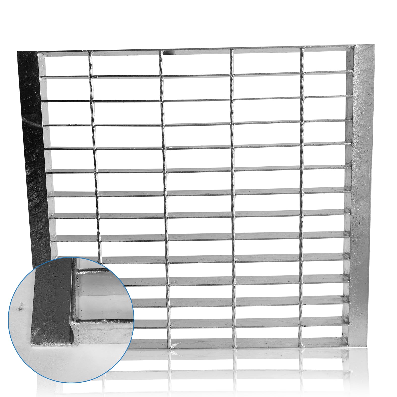 Amazon.com: apgbwj Galvanized Steel Drain Grate and Frame, 18x18 Outdoor Drain Cover with Base ...