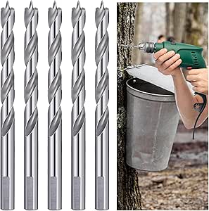Gisafai 5 Pcs 4.6'' Maple Tree Tapping Drill Bit for 5/16" Tap Hole ...