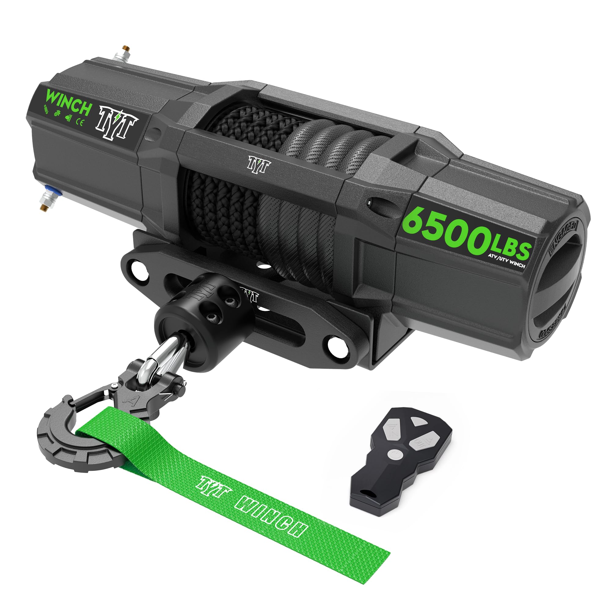 Snapklik.com : TYT 6500 Lb UTV Winch Kit,12 Volt DC Electric Trailer Winch