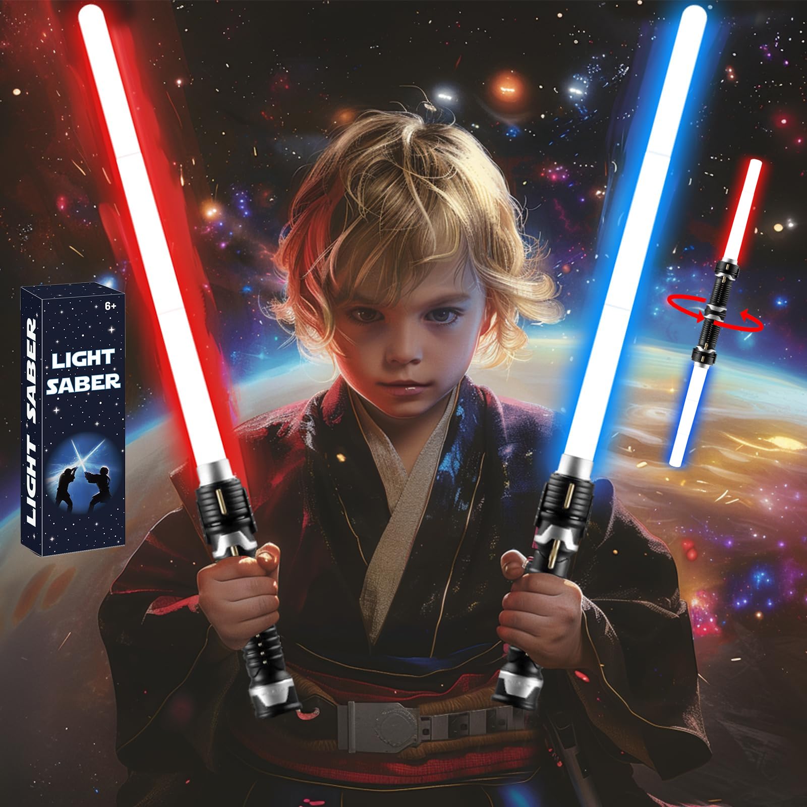 Amazon.com: VXQ Retractable Light Sabers for Kids - Mini Light Up ...