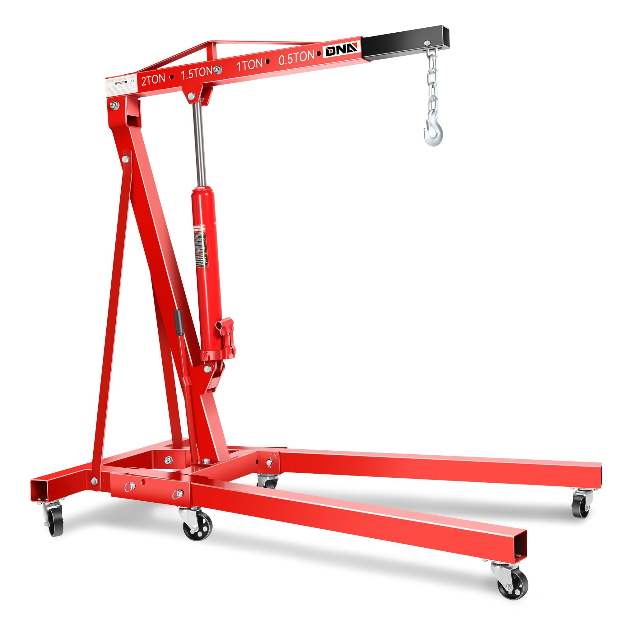 Amazon.com: Hymula 2 Tons Red Folding Engine Hoist Hydraulic Engine ...