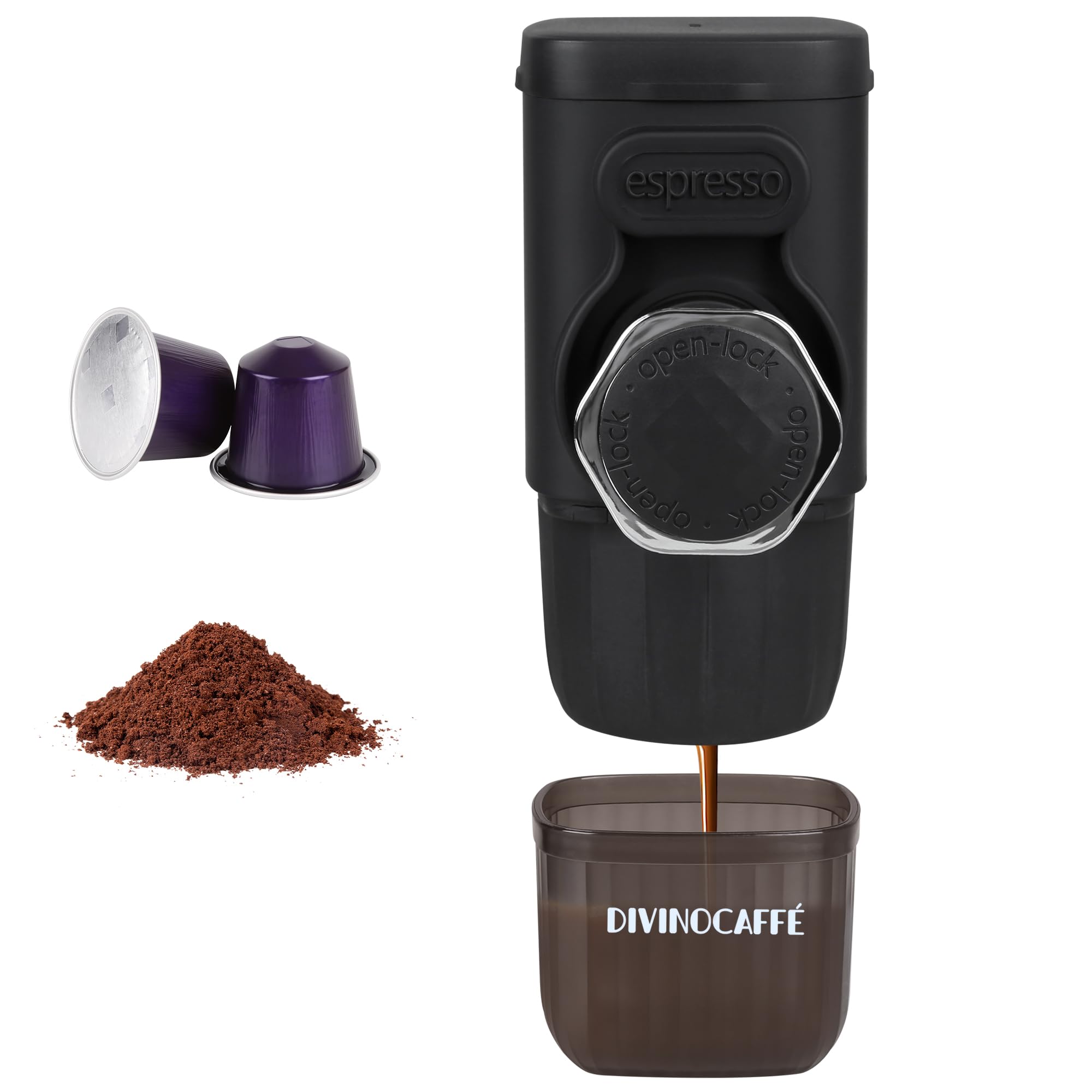 Amazon.com: DIVINOCAFFÉ Mini Espresso Machine, Portable Espresso Maker ...