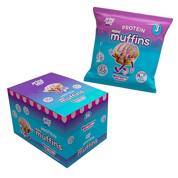 Amazon.com: Prime Bites Minis - High Protein Muffin (12 Per Box ...
