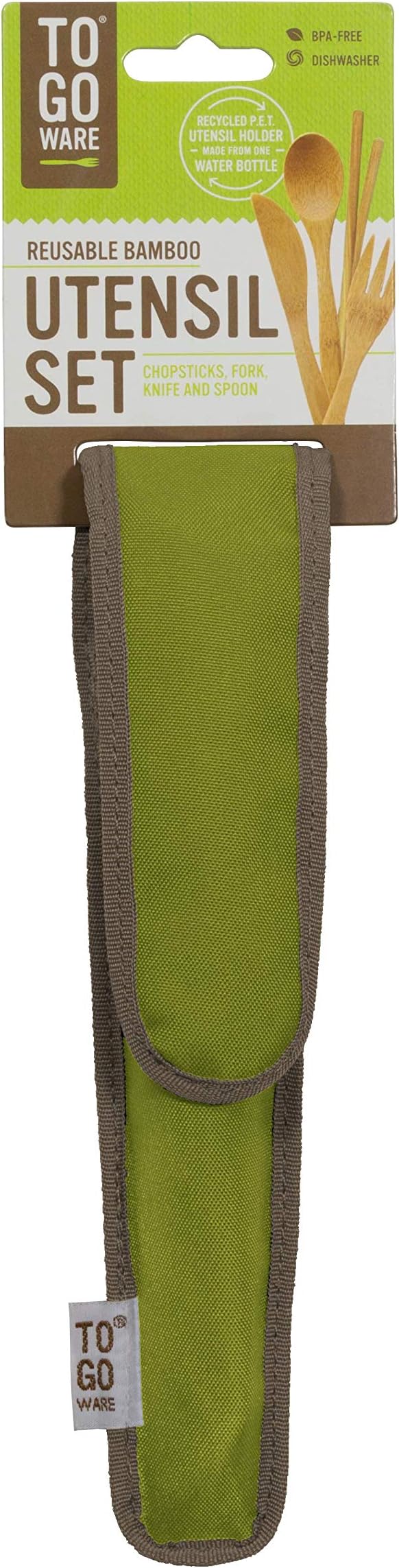 Amazon.com: Bamboo Travel Utensils - To-Go Ware Utensil Set with ...