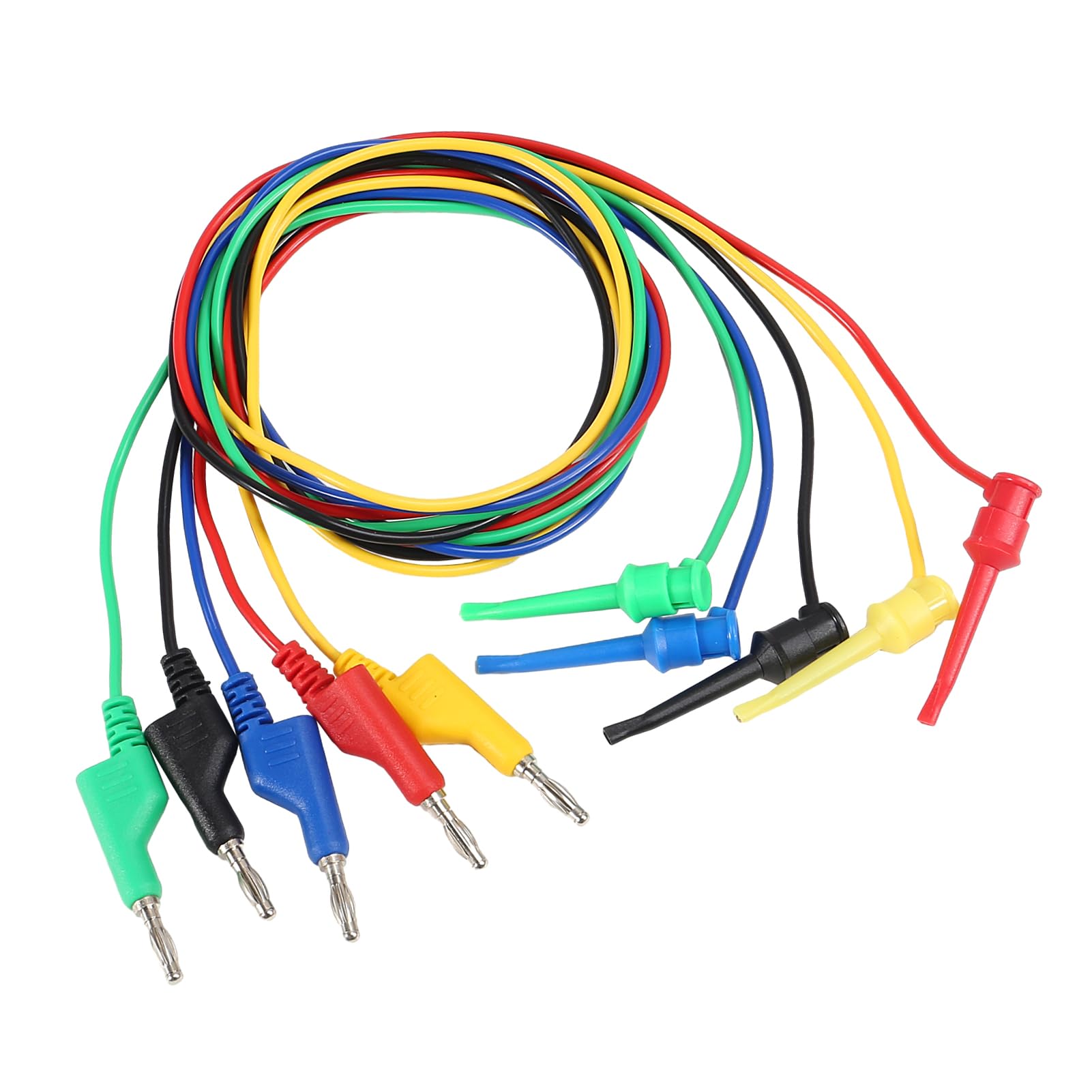 Snapklik.com : 5Pcs Banana Plug To Test Hook Wire Test Lead 4mm ...