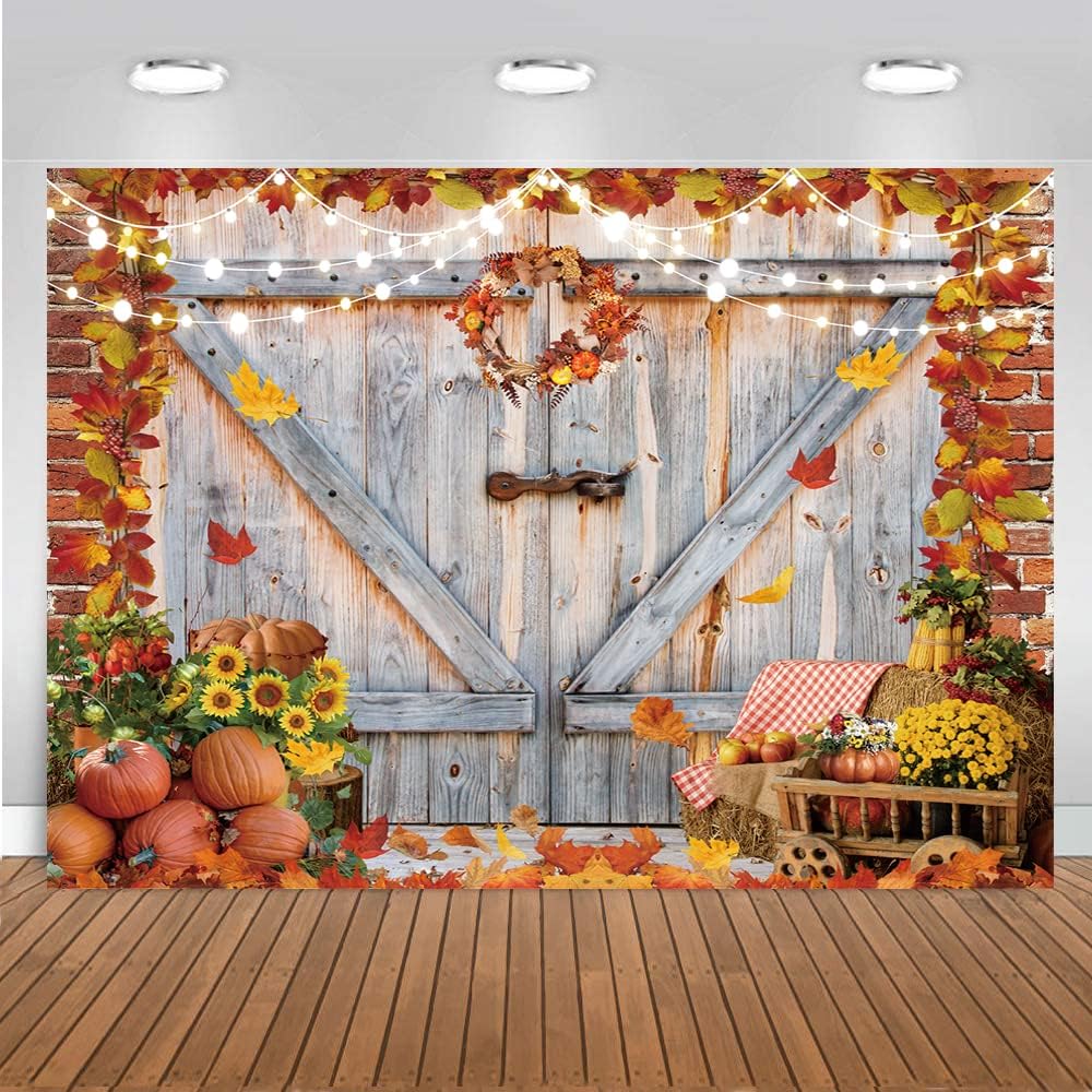 Amazon.com : CHAIYA 7x5ft Fall Thanksgiving Backdrop Autumn Pumpkin ...