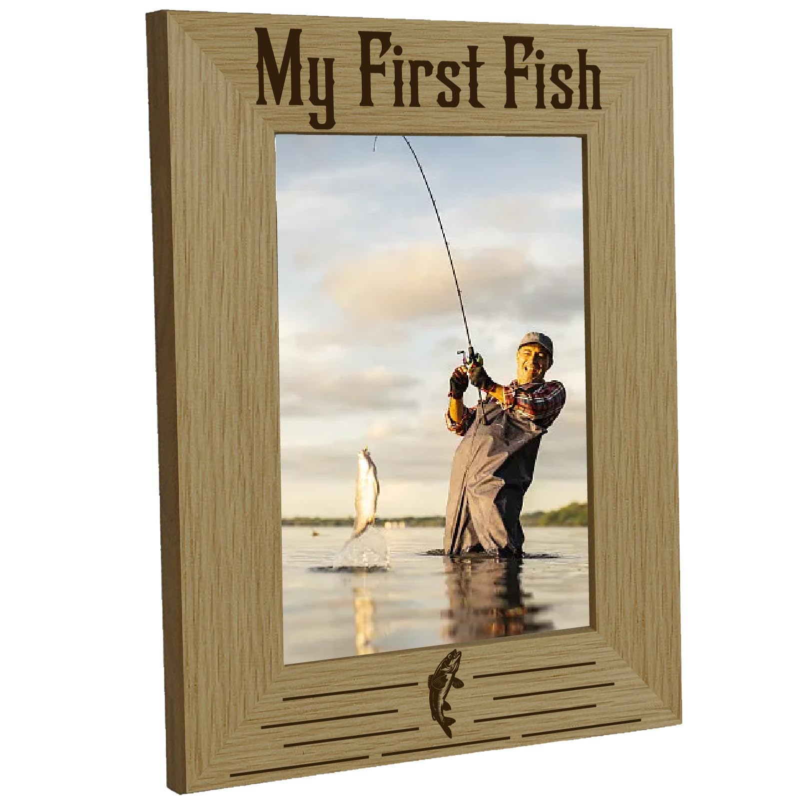 Amazon.com - CREATCABIN Fishing Photo Frame My First Fish Picture Frame ...
