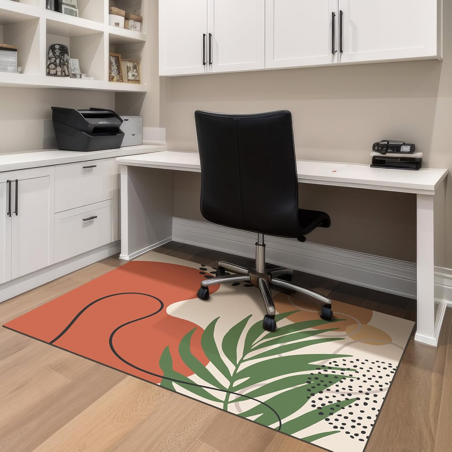 Amazon.com : Shellwei Office Chair Mat for Hardwood Floor Abstract Desk ...