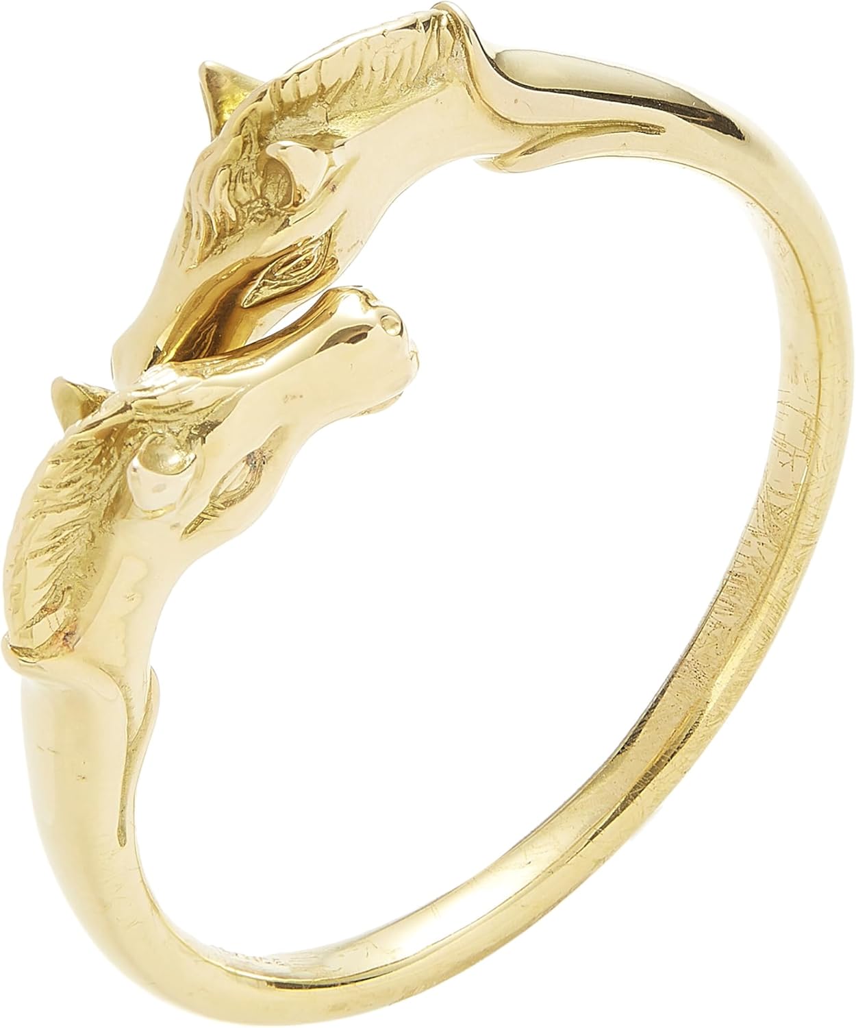 Amazon.com: Hermès, Pre-Loved Gold Double Horse Head Bracelet, Gold ...