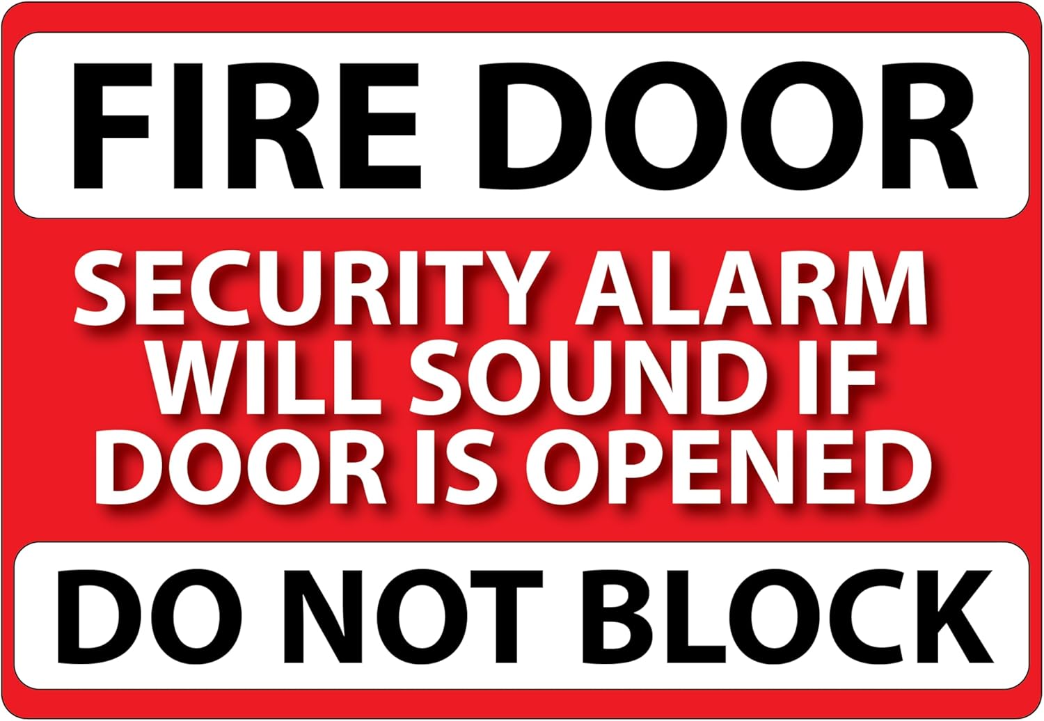 Amazon.com: Fire Door DO NOT BLOCK - Laminated Vinyl Decal, Safety and ...