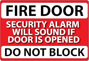 Amazon.com: Fire Door DO NOT BLOCK - Laminated Vinyl Decal, Safety and ...