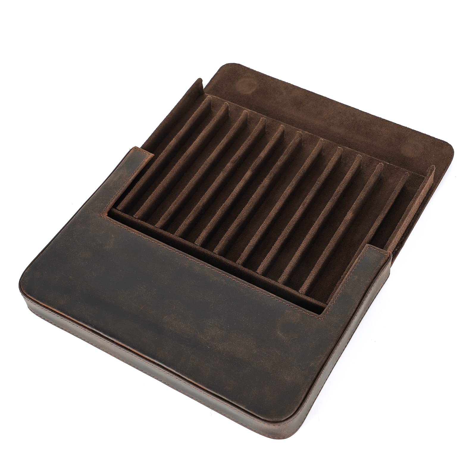 Hiram Leather Pen Case for 12PCS Pen Portable Pen Leather Storage with ...