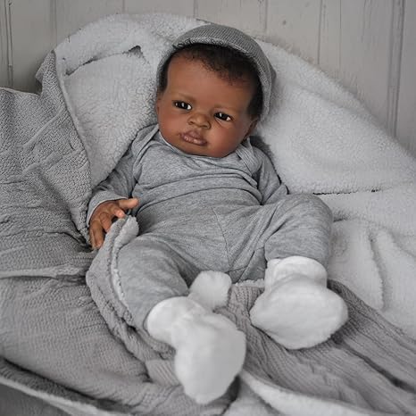Amazon.com: WOOROY Realistic Reborn Baby Dolls Black Boy, 20 Inch ...