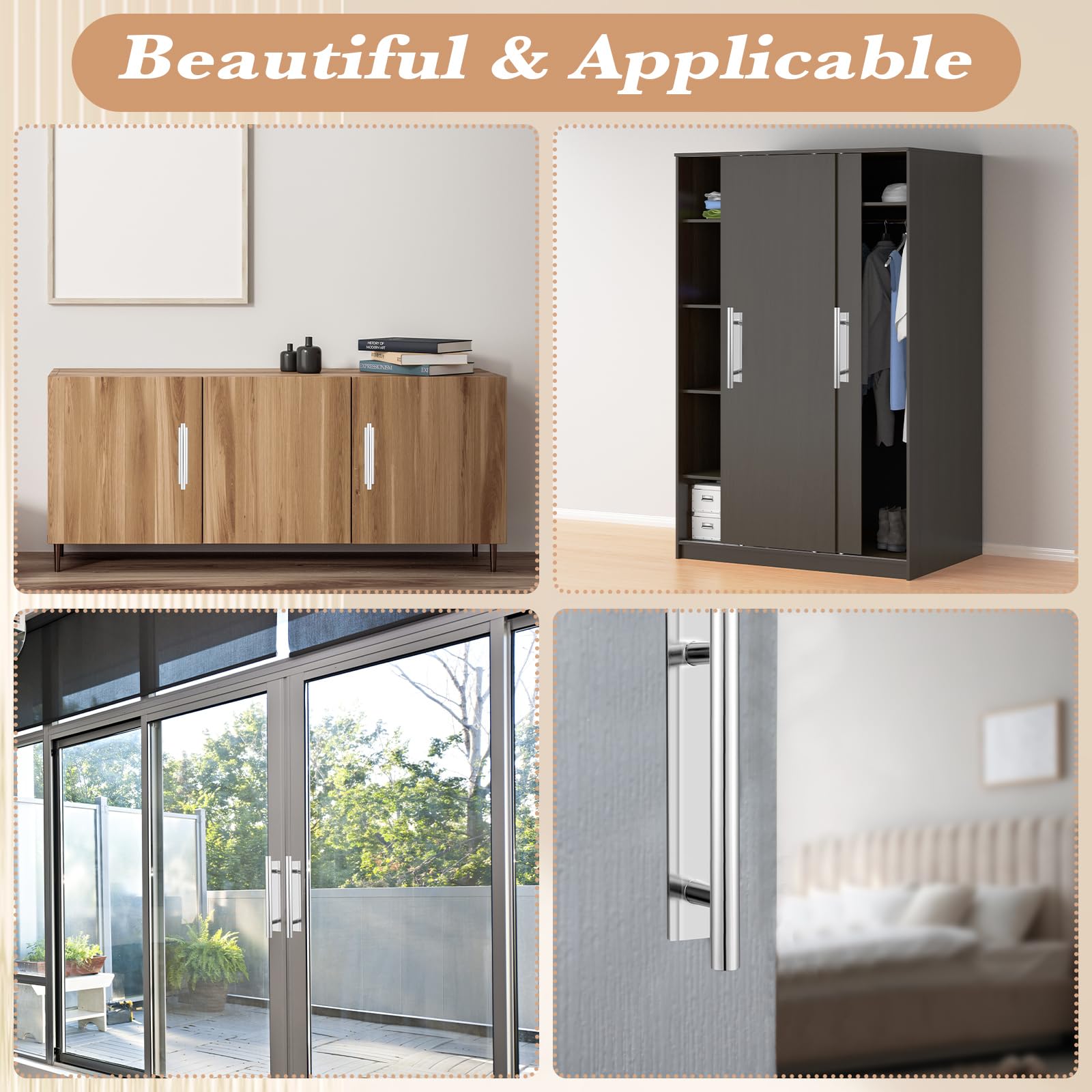 Snapklik.com : Barydat 50 Pack Stick Drawer Pulls Stick On Handle ABS ...