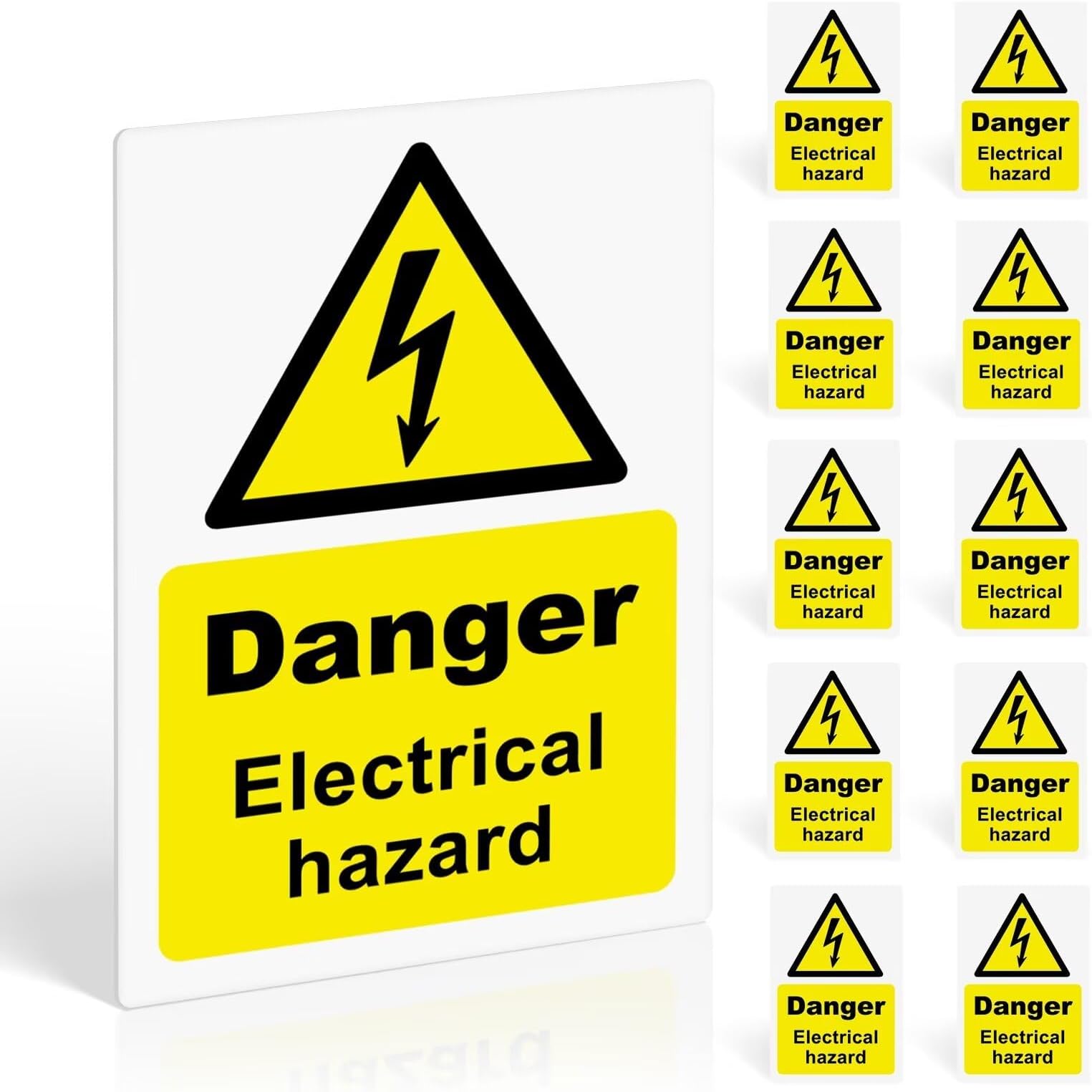 ISO Safety Label Sign - International Warning, Electricity Symbol ...