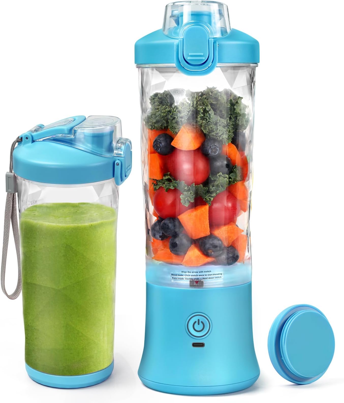 Amazon.de: Mixer Smoothie Maker To Go, Mini Standmixer Tragbar mit 6 ...
