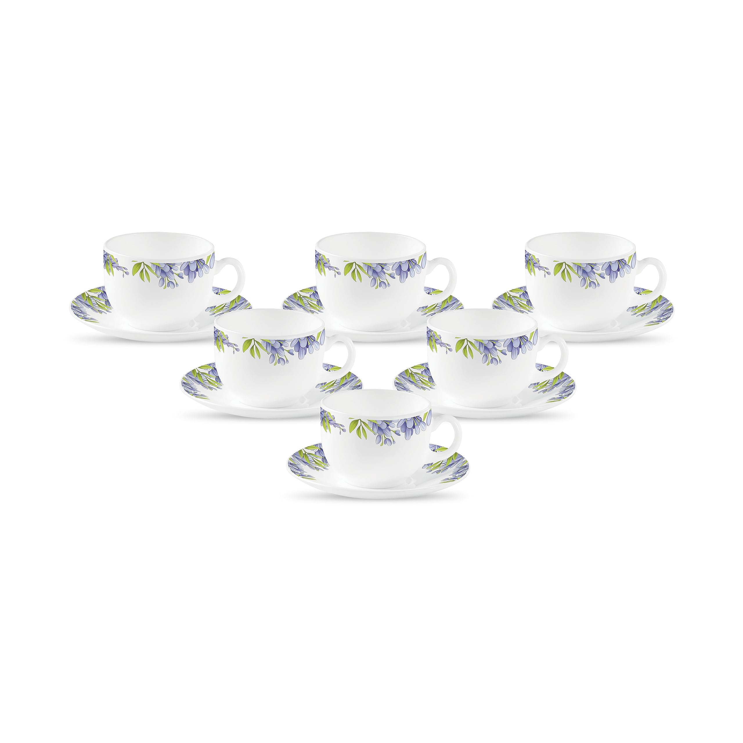 La Opala Diva, Pearl Collection Opal Glass Crockery | Cup & Saucer, Set ...