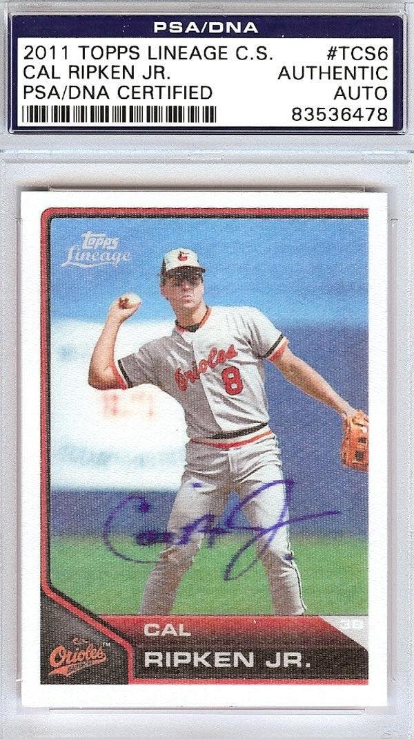 Cal Ripken Jr. Authentic Autographed Signed 2011 Topps Lineage Card ...