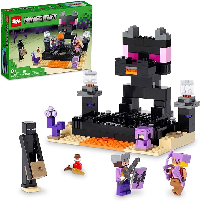 Amazon.com: LEGO Minecraft The End Arena 21242, Player-vs-Player Battle ...