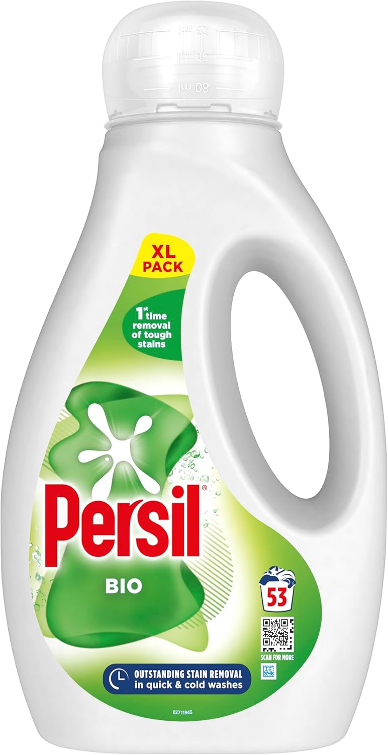 Persil Bio Laundry Washing Liquid Detergent 1st time removal of tough ...