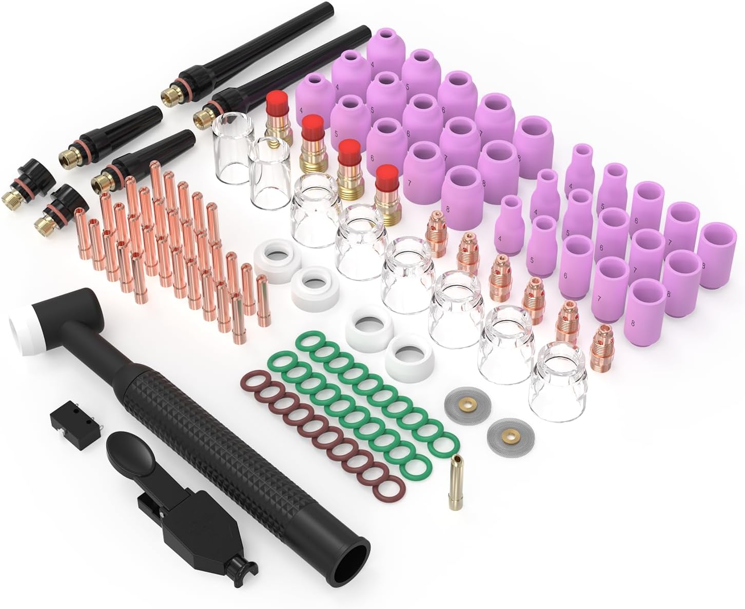 B.W.P 55PCS Consumables Kit For WP-9 WP-20 WP-25 Series TIG Welding ...