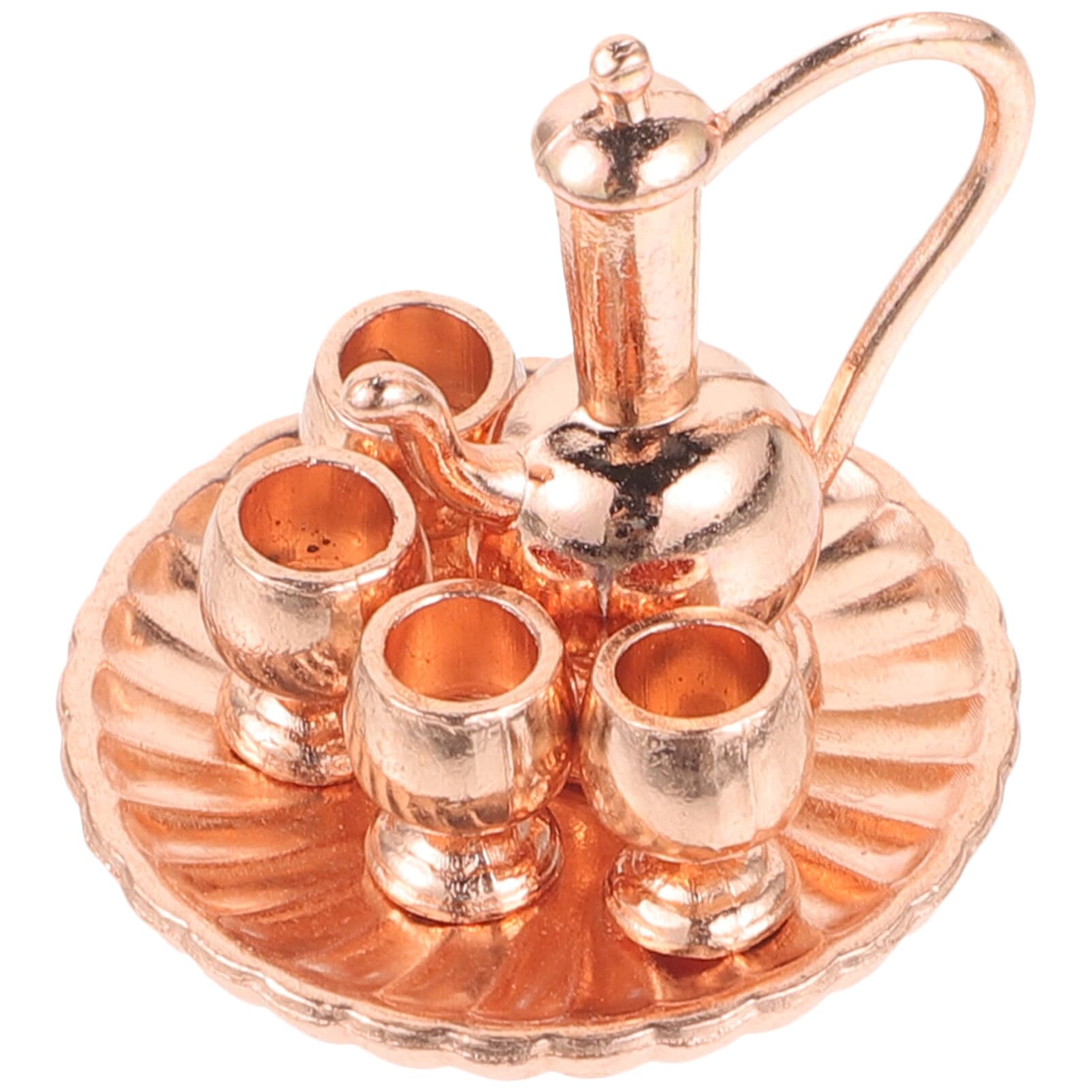 Amazon.com: JOINPAYA Mini Golden Tea Set: Miniature Pot Tea Cups Disc ...