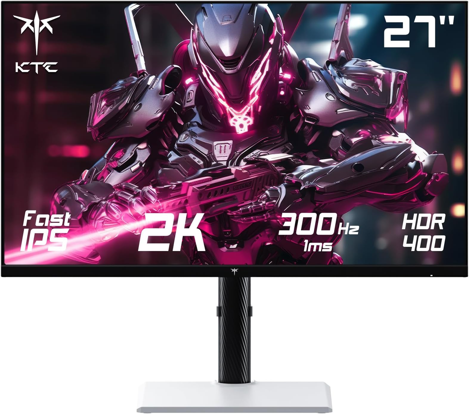 KTC Gaming Monitor 27 Pollici, 300Hz 240Hz, QHD Monitor bianco, Fast ...