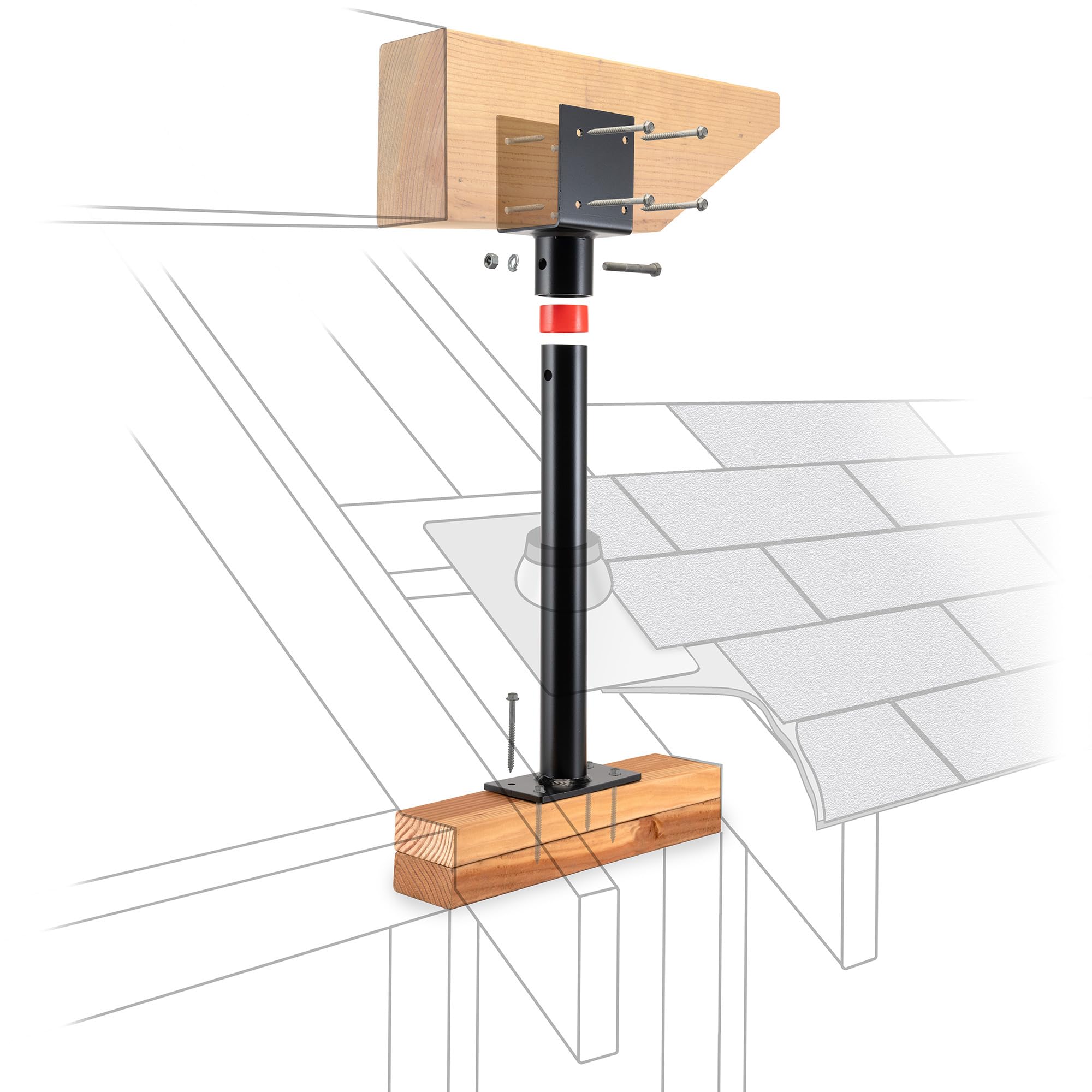 SkyLift SK18-B 18" Skylift Roof Riser 3-1/2" Saddle Black - Amazon.com