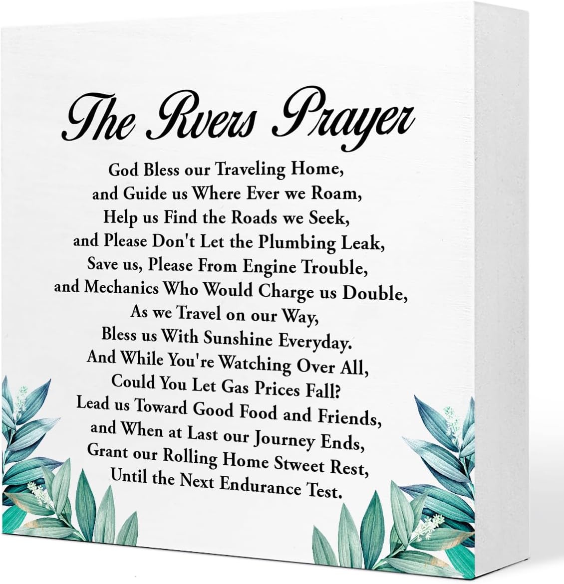 Amazon.com: Camping Decor Funny Camping Sign Rustic The RVers Prayer ...
