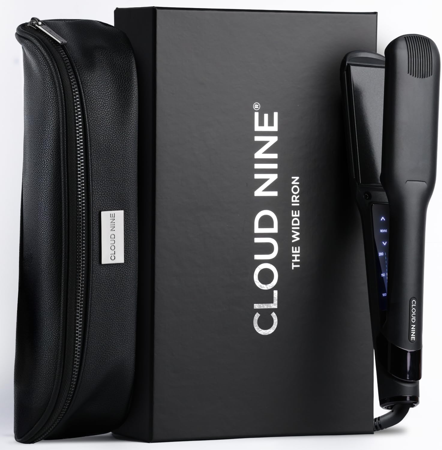 CLOUD NINE The Wide Iron Black | Wide Plate Hair Straighteners for ...