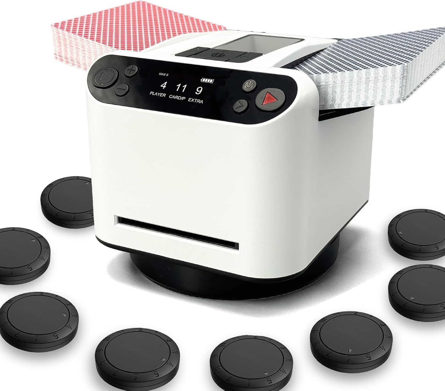 Amazon.com: Automatic Card Shuffler and Dealer,2 Decks Shuffle,5 Preset ...