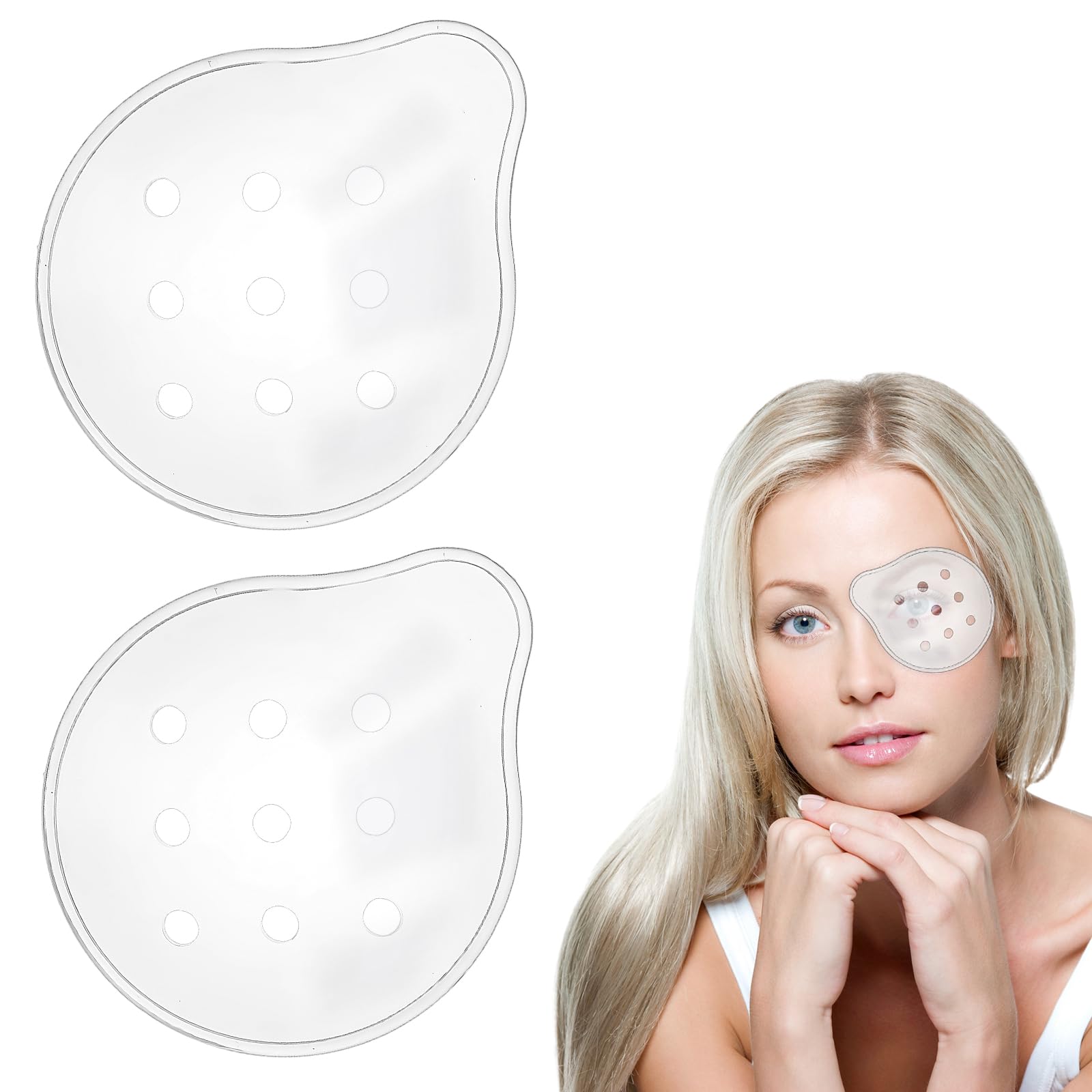 Amazon.com: JJUNW Plastic Eye Patch, Clear Eye Patch 9-Hole Breathable ...
