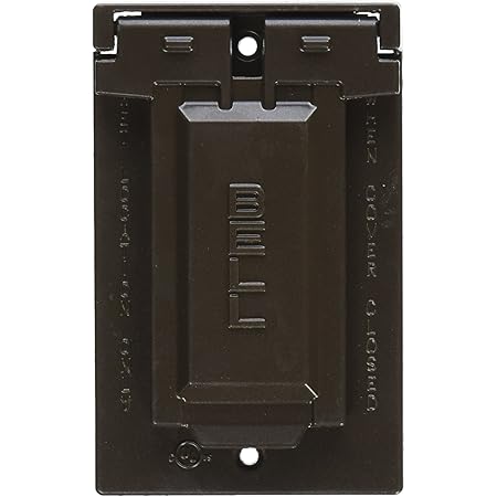 Hubbell-Raco 5103-2 1-Hole Weatherproof Device Cover, 4-9/16 in L X 2 ...