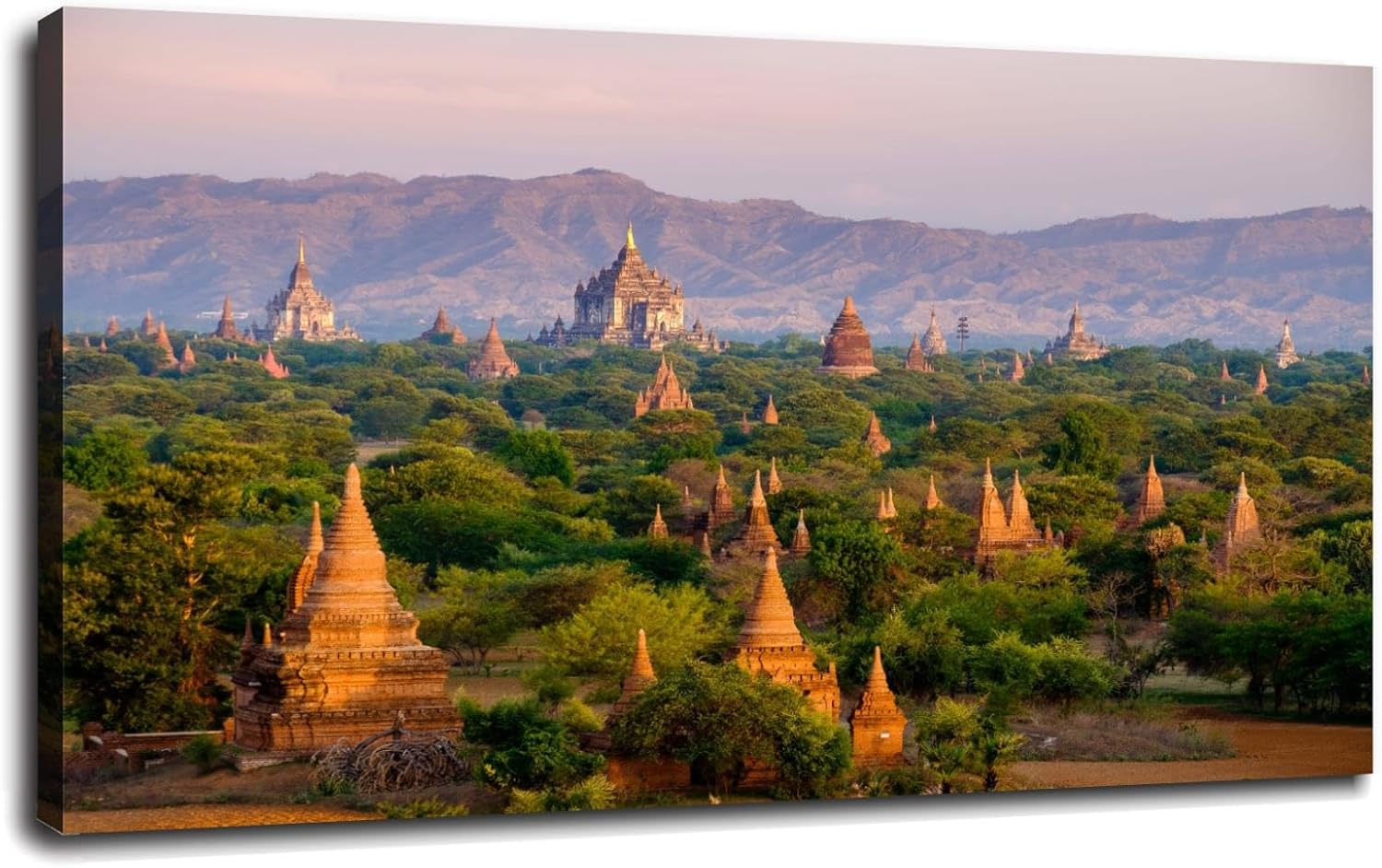 Amazon.com: SSDDKL Sunrise Landscape View With Silhouettes Of Old ...